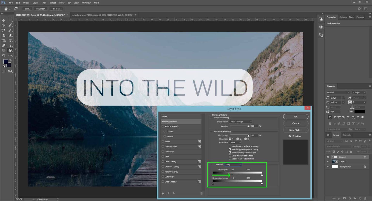 Photoshop’da Transparan Yazı Efekti - Photoshop'da Yazı Efektleri