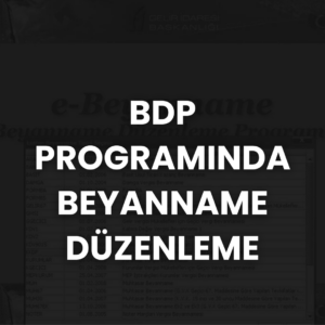 BDP Programında Beyanname Düzenleme - Arı Bilgi